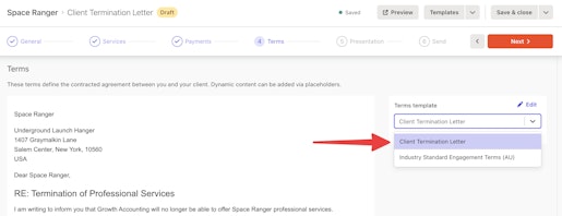 Creating a client disengagement letter | Ignition Product Learning…