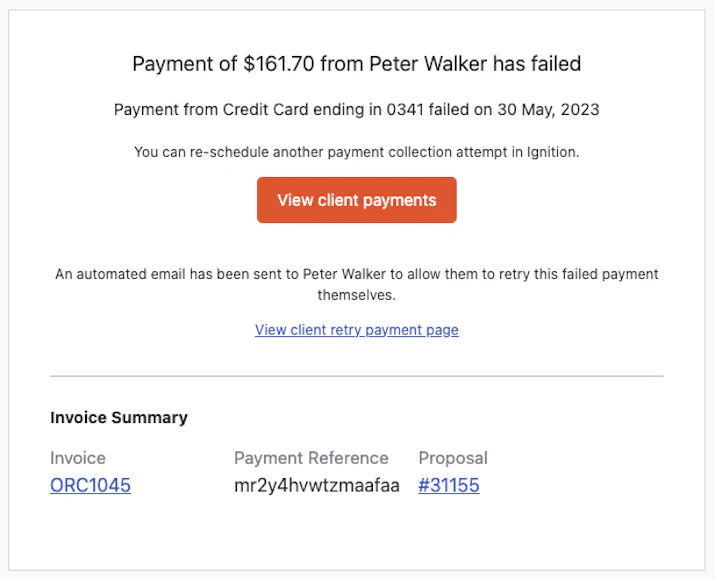 Best practices for managing rejected payment methods in Ignition